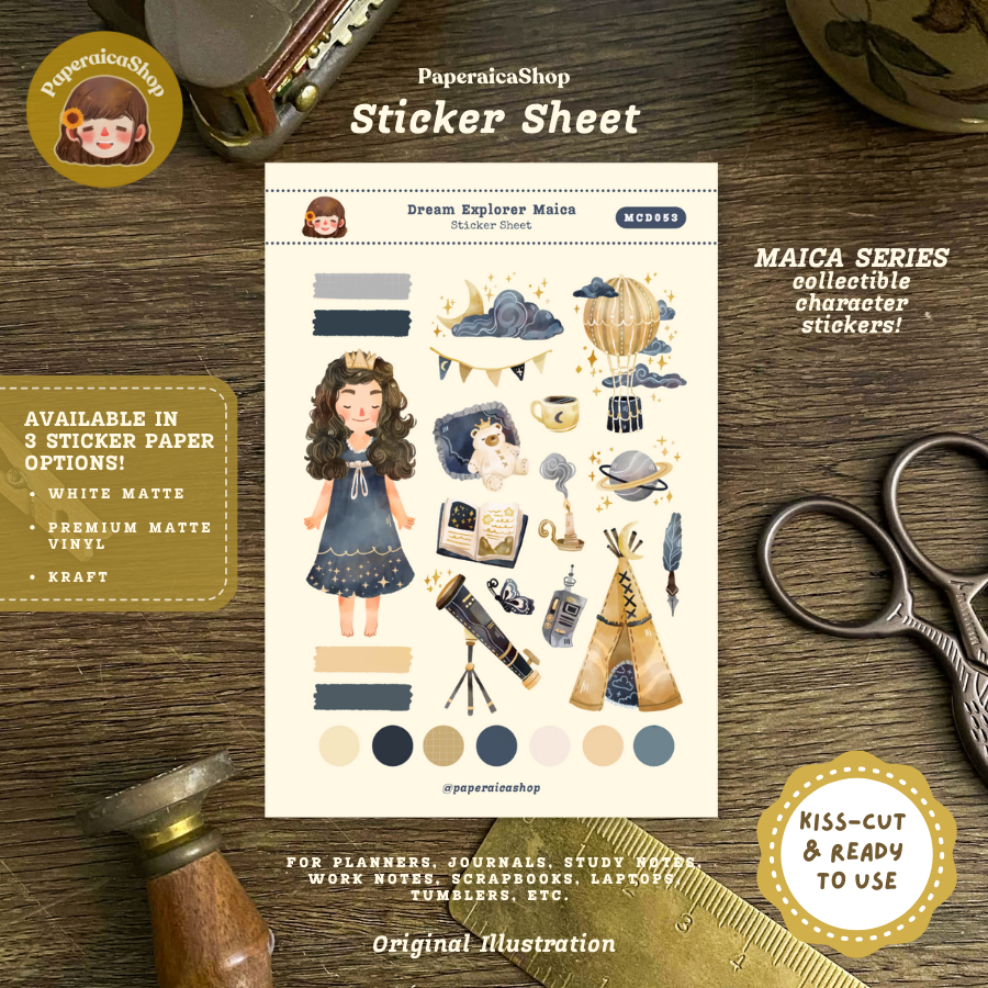 Dream Explorer Maica Decorative Sticker Sheet MCD053 – PaperaicaShop